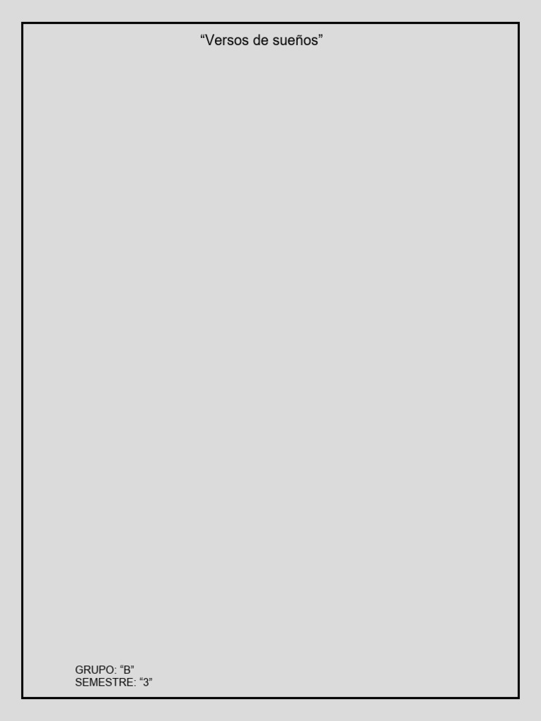 Versos de Sueños 2.0 | PDF