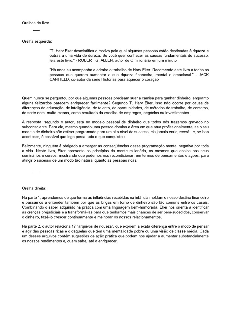 RESUMO TEXTO AV2 - Cópia | PDF | Pensamento | Dinheiro