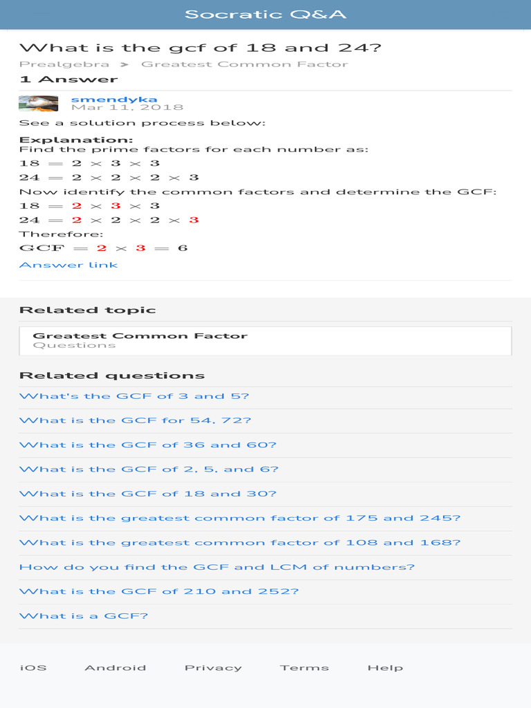 GCF of 18 and 24 Explained | PDF | Business | Teaching Methods & Materials
