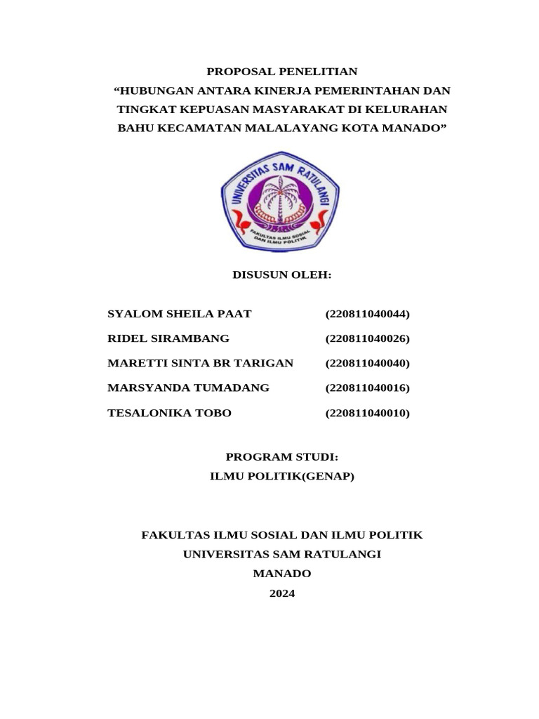 Proposal Penelitian Kelompok | PDF