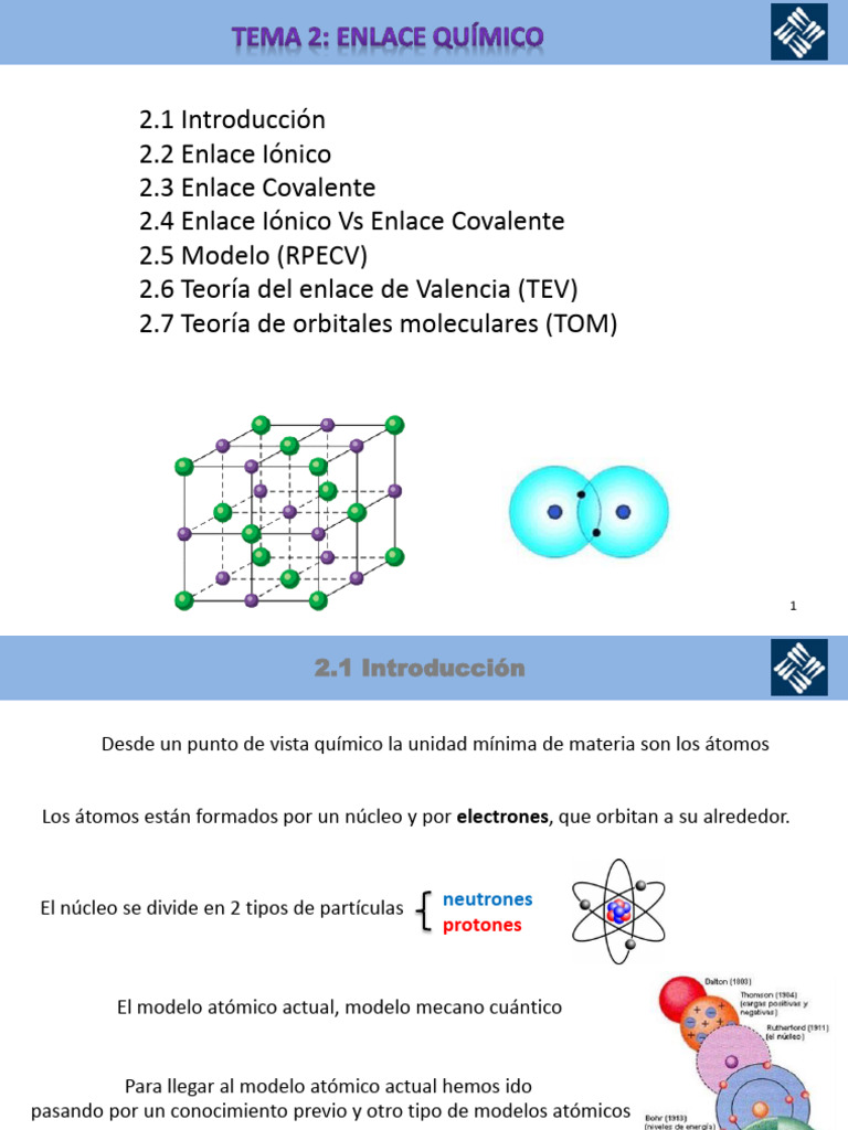 Tema 2 Enlace Quimico | PDF | Enlace químico | Orbital Molecular