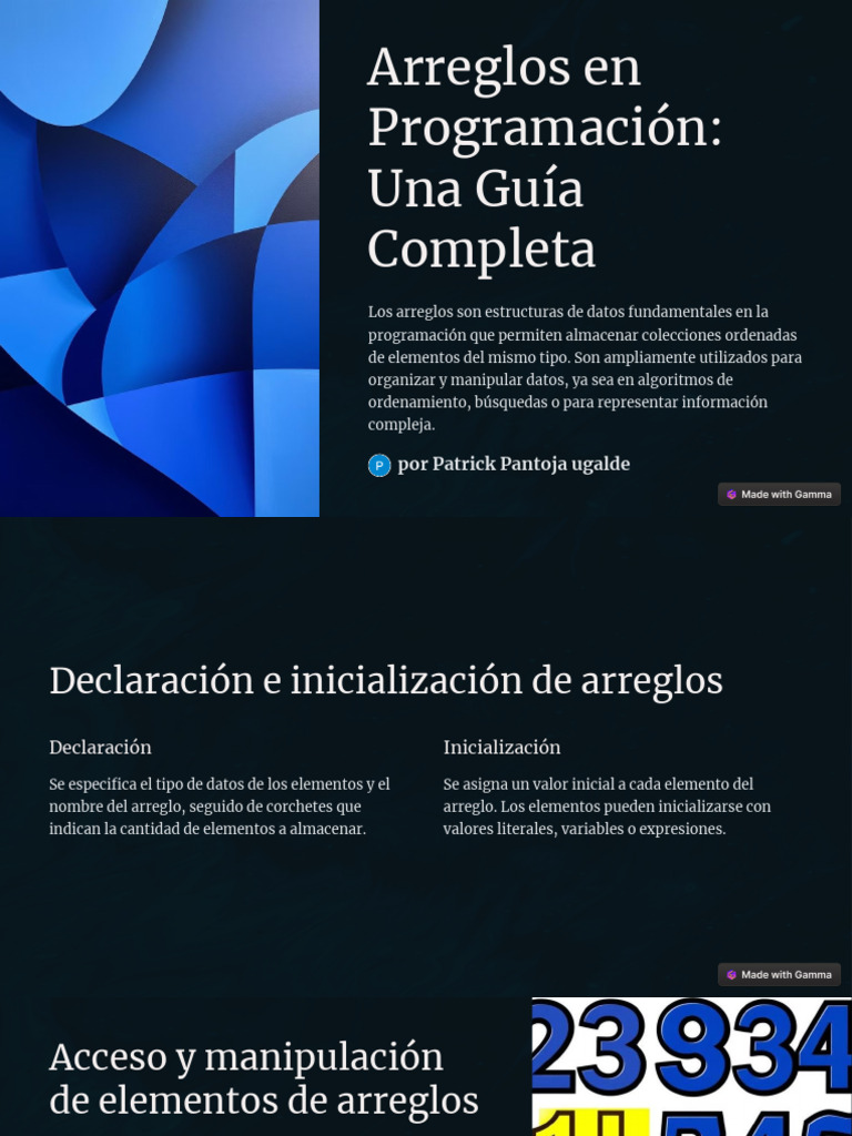 Arreglos en Programacion Una Guia Completa | PDF | Informática teórica ...