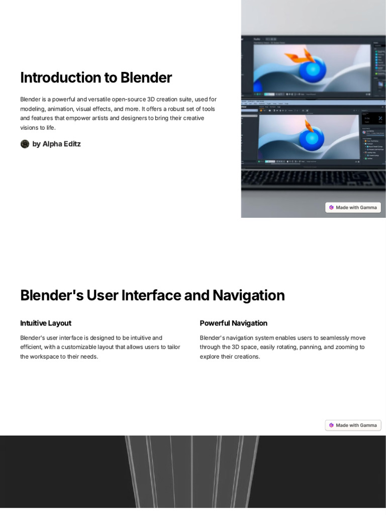 Introduction To Blender | PDF | Blender (Software) | 3 D Modeling