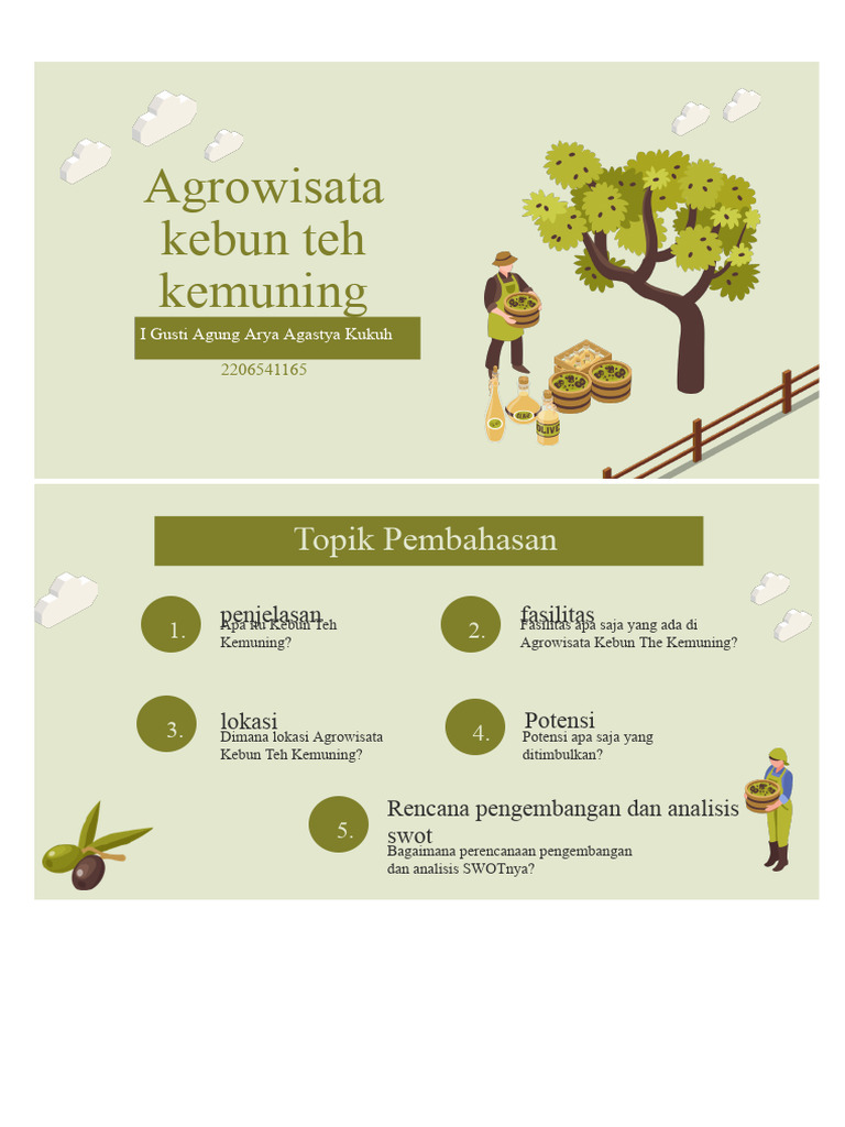 165 - I Gusti Agung Arya Agastya Kukuh-Agrowisata | PDF | Perjalanan