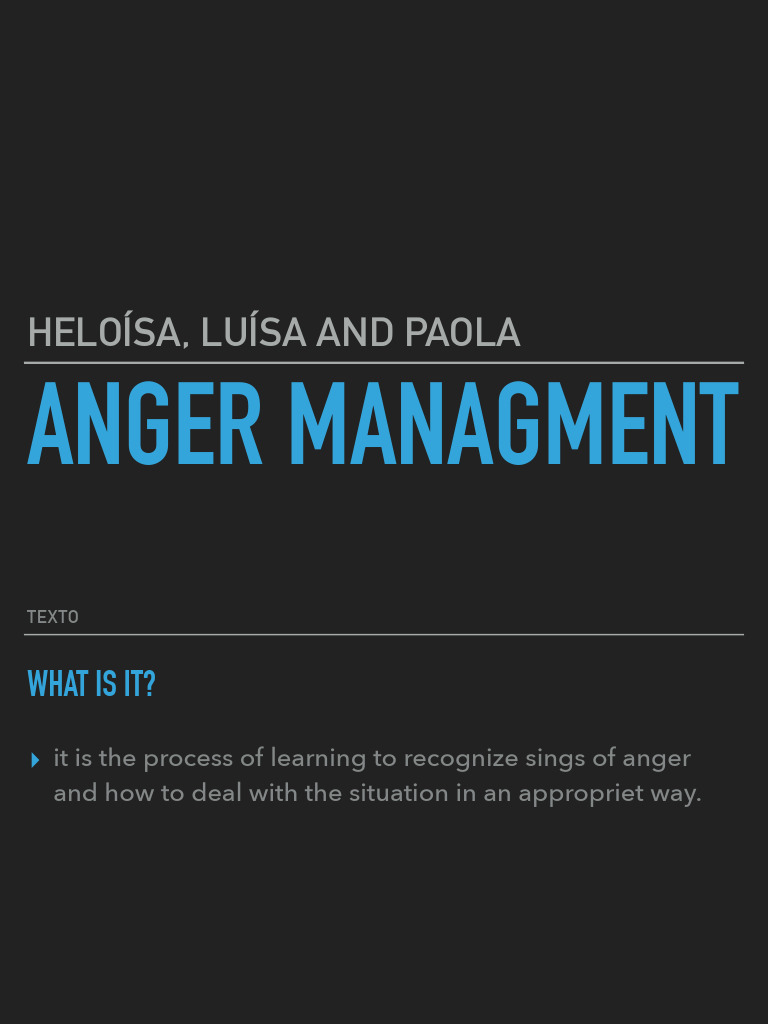 Anger Managment Luisa PDF | PDF | Career & Growth | Self-Improvement