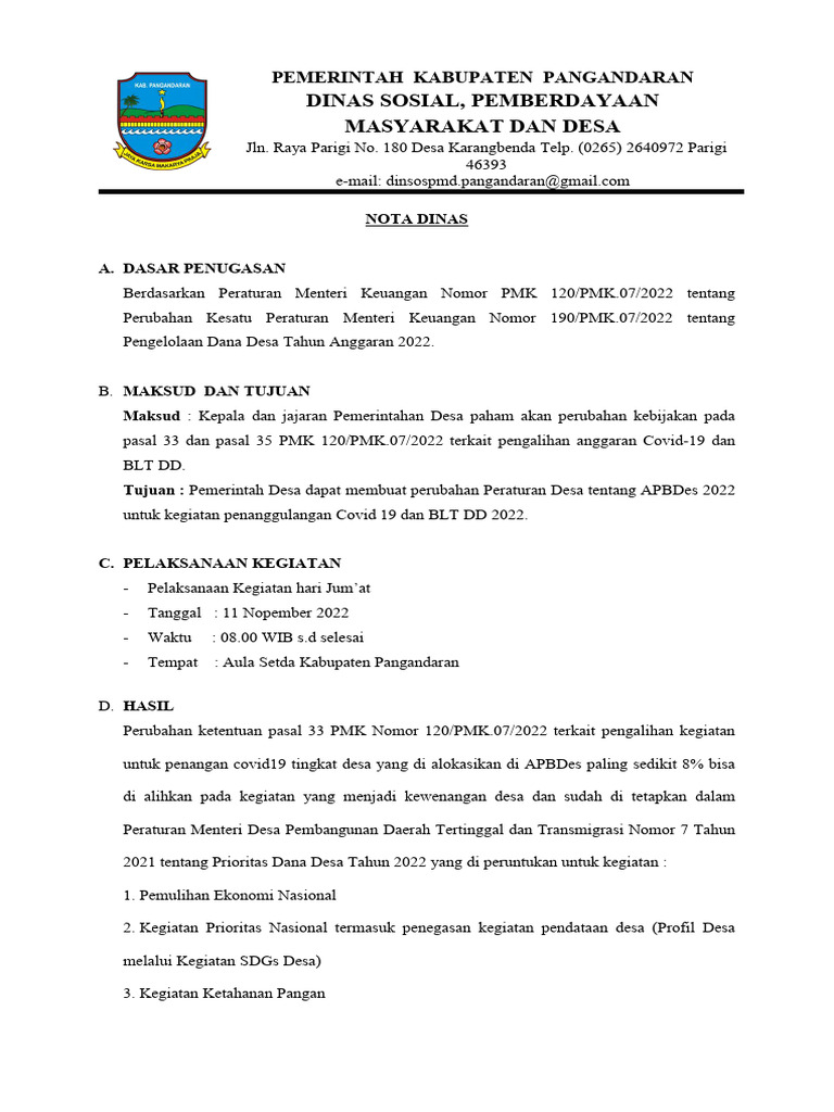 Notulen FGD Perubahan Peraturan Dan SDGs Desa | PDF | Bisnis ...