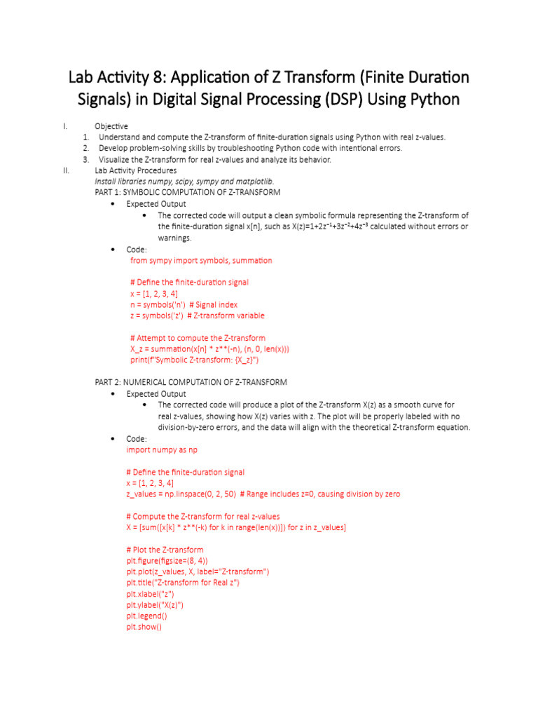 Lab Activity 8 | PDF | Filter (Signal Processing) | Digital Signal Processing