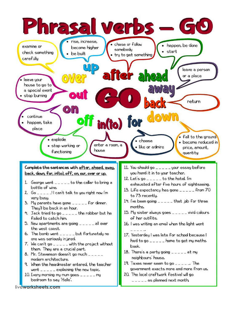 Phrasal Verbs Go | PDF