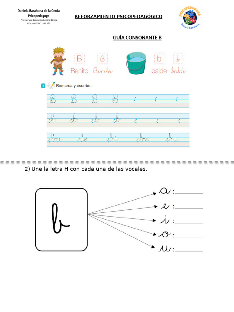 Guía Consonante B | PDF