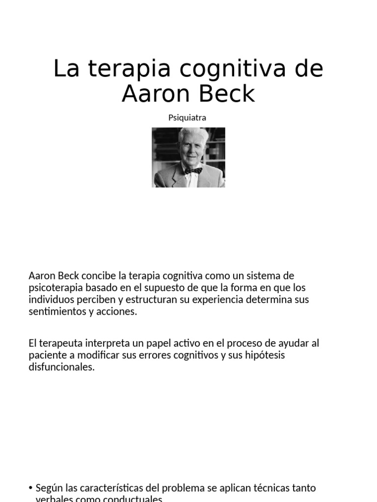 Terapia Cognitiva de Aaron Beck | PDF | Psicoterapia | Terapia cognitiva