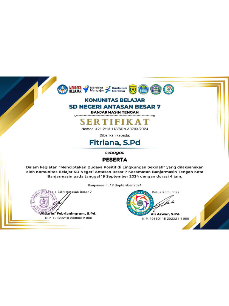 Fitriana, S.PD (19 September) | PDF