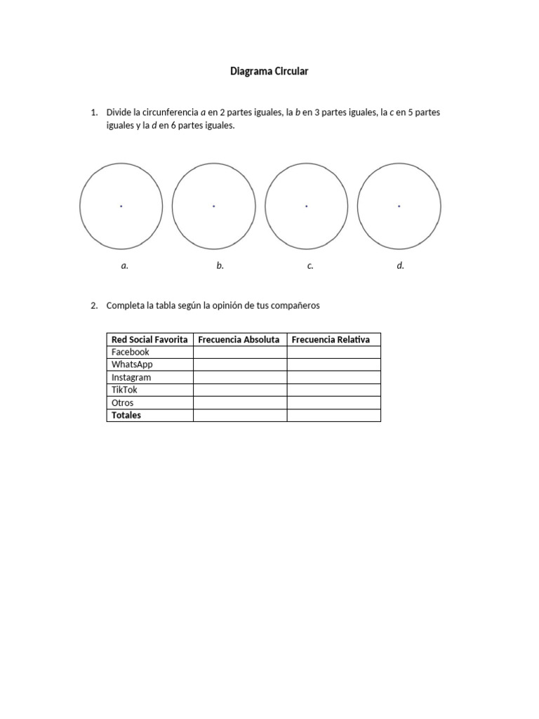 Diagrama Circular | PDF | Métodos y materiales de enseñanza