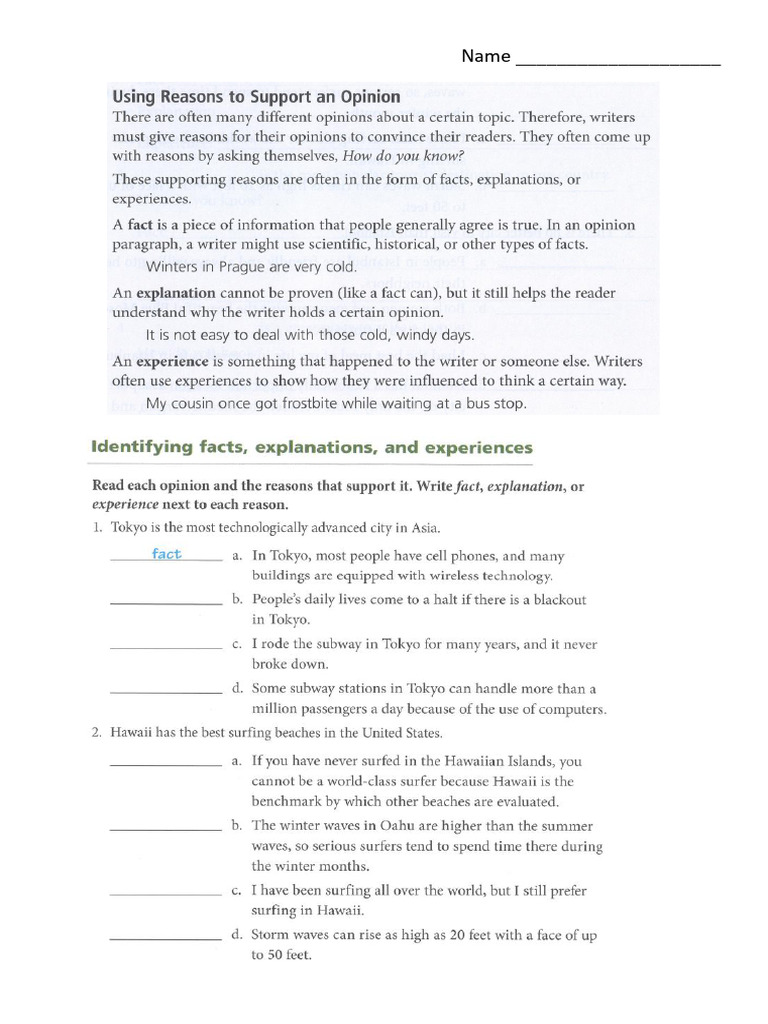Details To Support Reasons | PDF