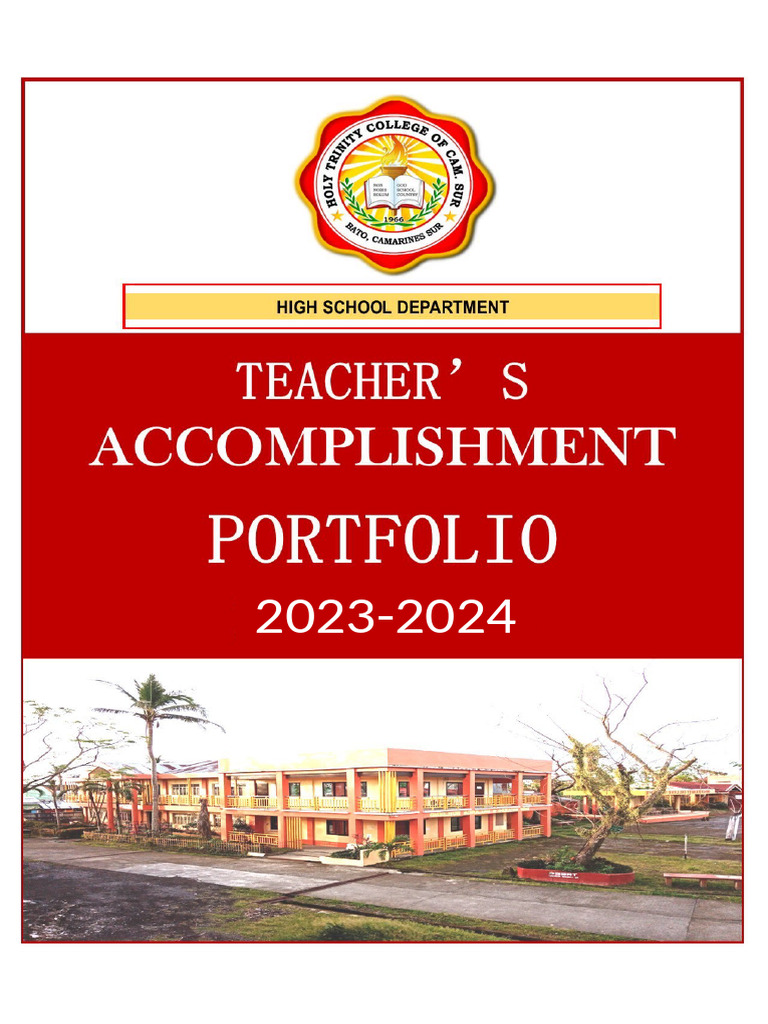 Teachers Accomplishment Portfolio Format | PDF | Career & Growth