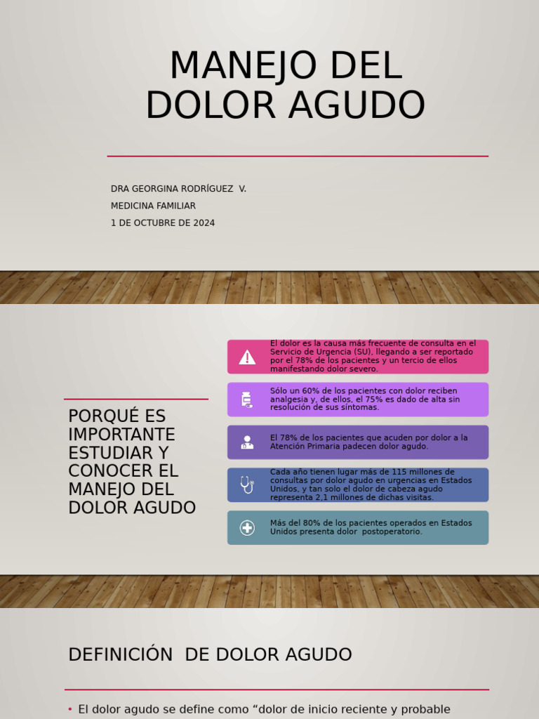 Manejo Efectivo del Dolor Agudo | PDF | Dolor | Depresión (estado de ánimo)