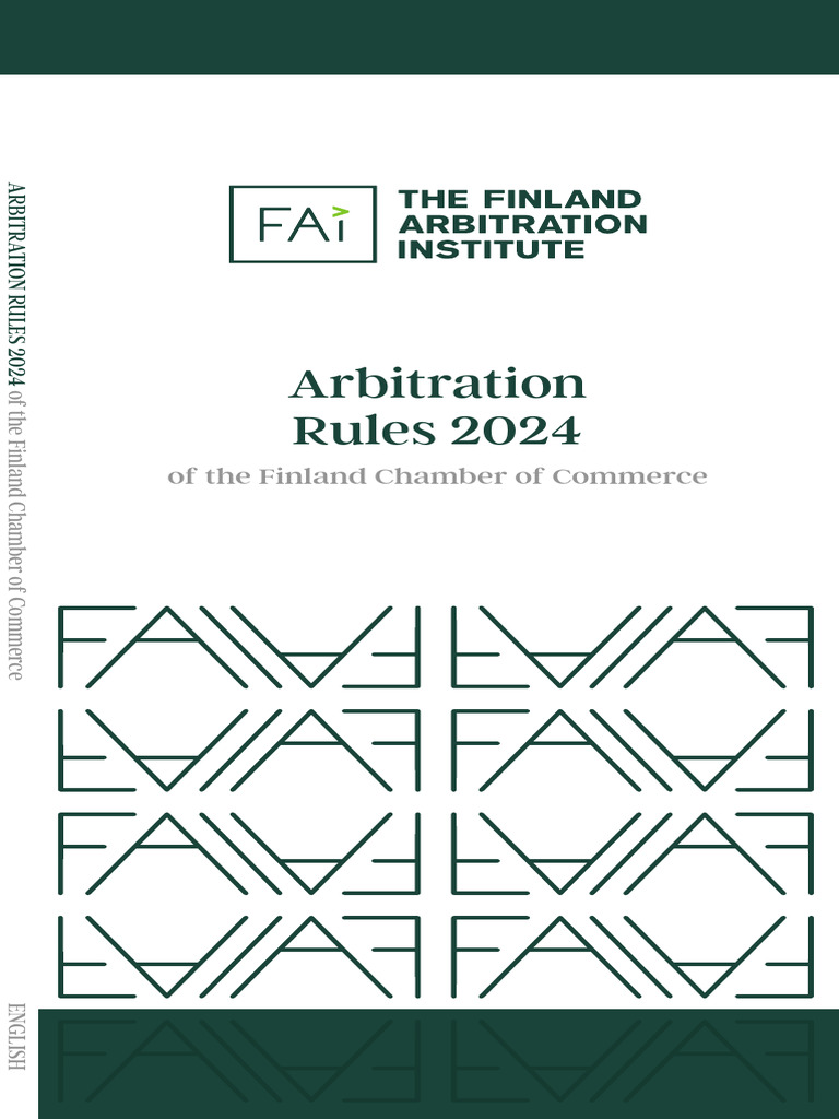 Arbitration Rules 2024: Finland Chamber | PDF | Arbitral Tribunal ...