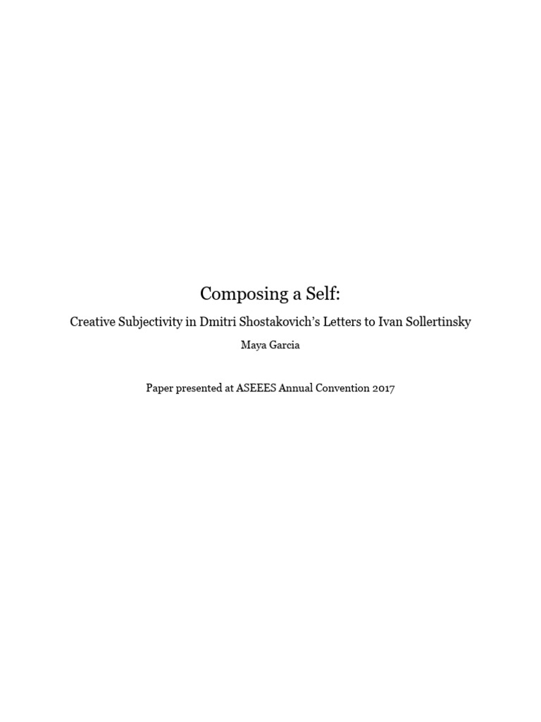 Composing A Self Creative Subjectivity I | PDF | Nikolai Gogol | Irony