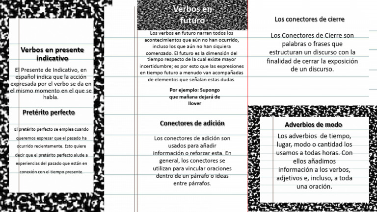 Guía de Tiempos Verbales y Conectores | PDF | Verbo | Adverbio