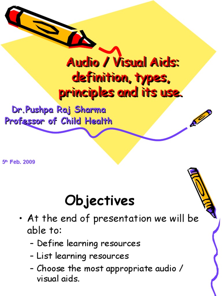 Audio / Visual Aids: Definition, Types, Principles and Its Use | PDF