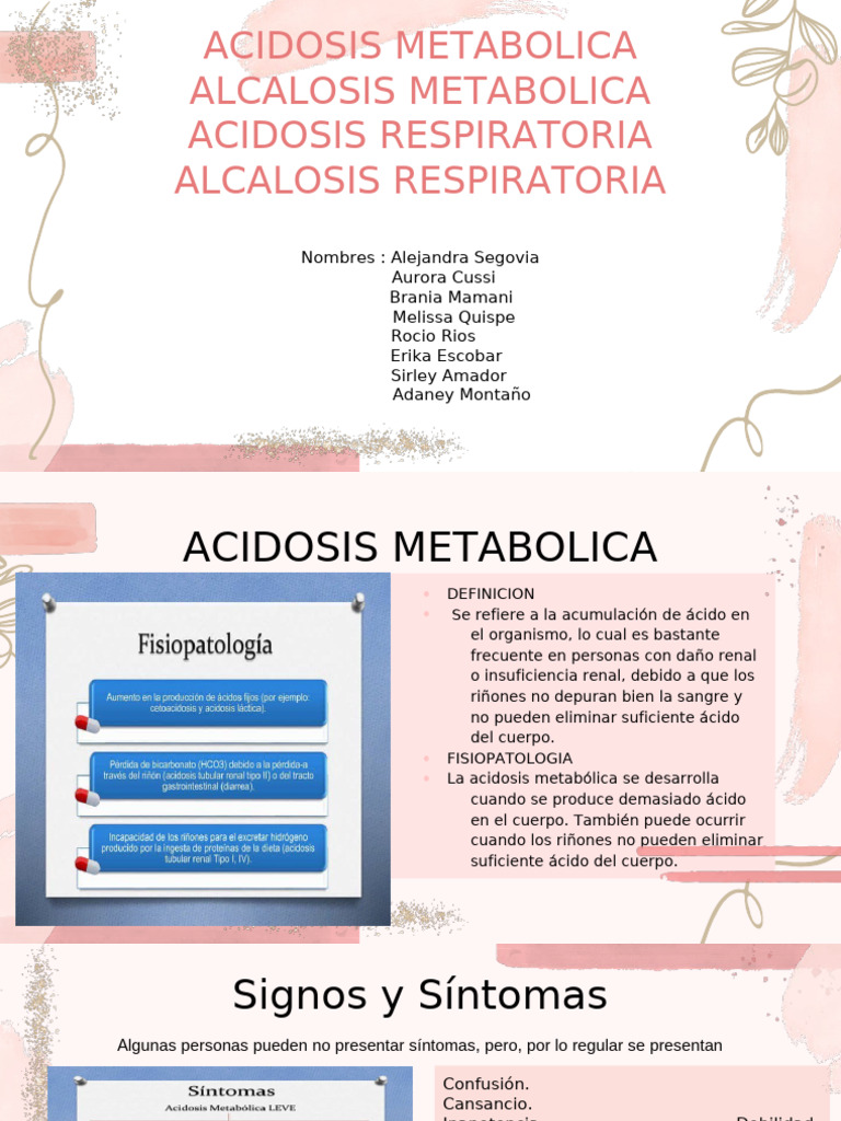 Acidosis Metabolica | PDF | Medicina CLINICA | Especialidades Medicas