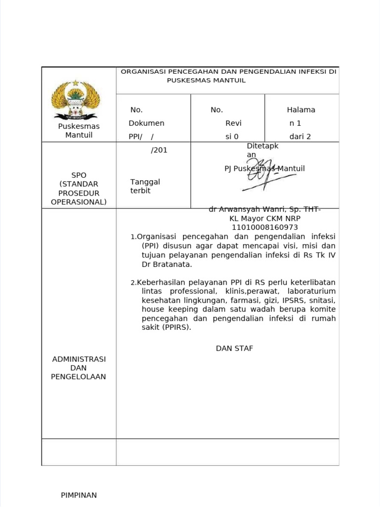 PDF Spo Organisasi Ppi Compress | PDF