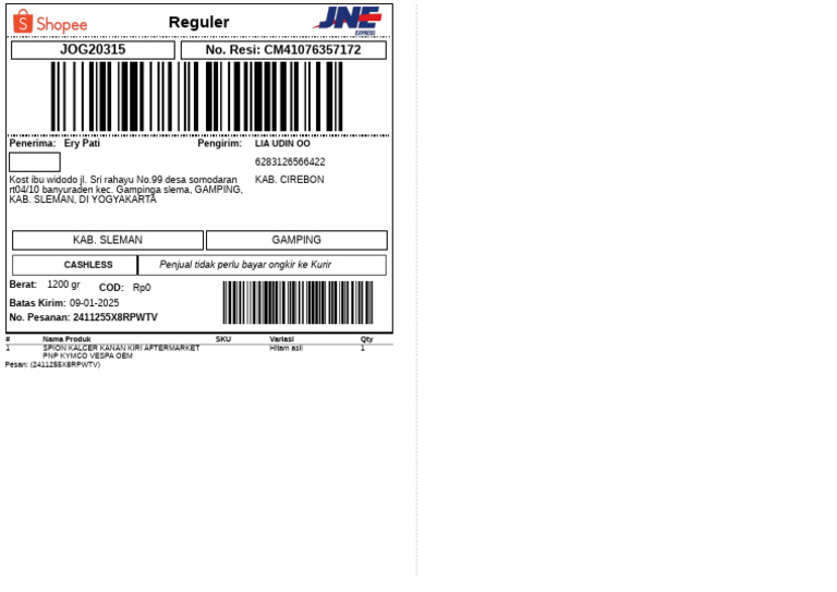 Label Pengiriman-805 | PDF