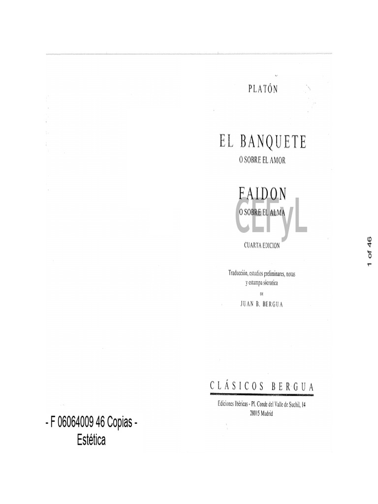 Platón El Banquete | PDF | Home & Garden | Science & Mathematics