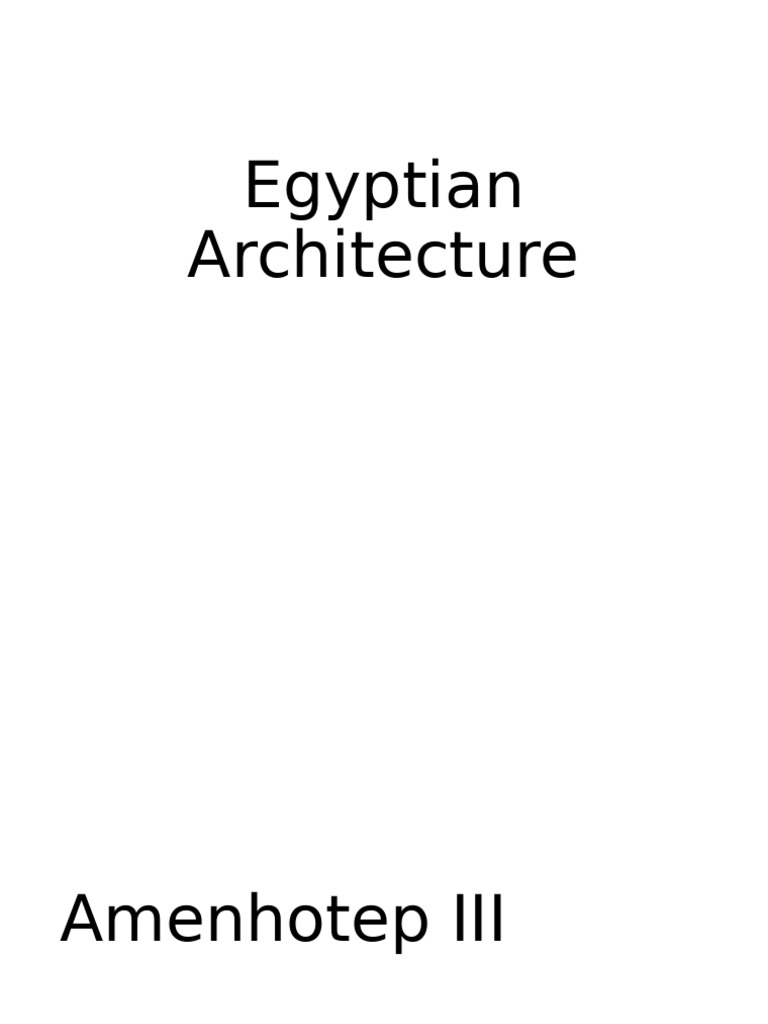 Egyptian Architecture | PDF | Art | History