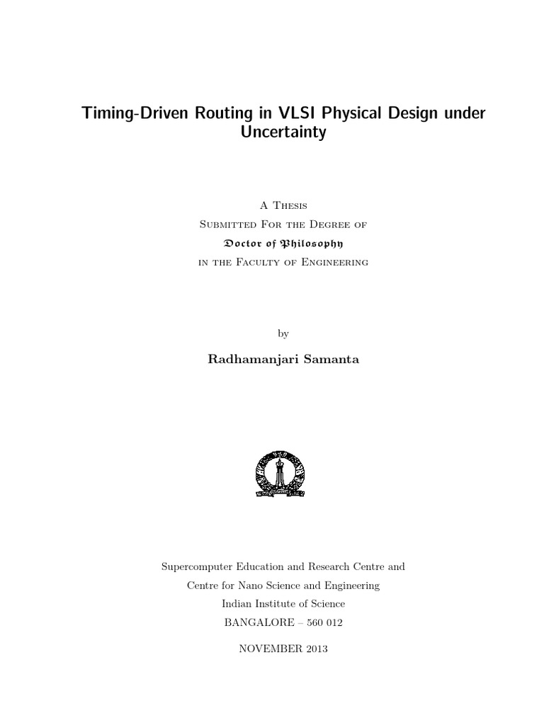 Timing-Driven Routing in VLSI Physical Design Under Uncertainty | PDF