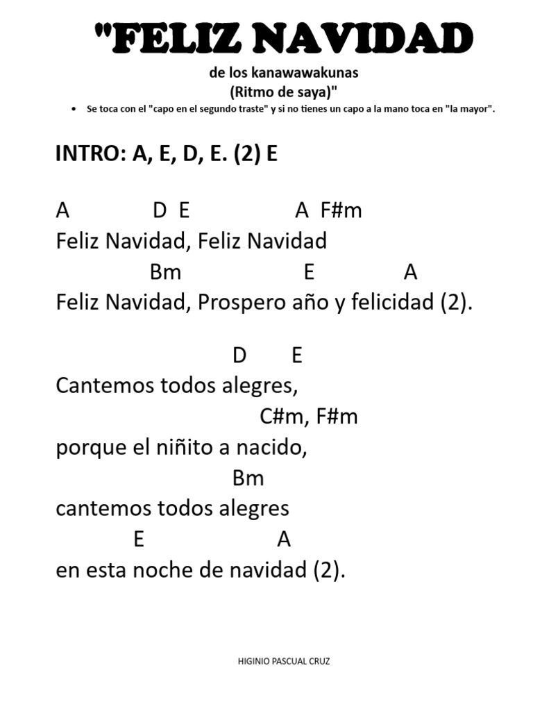 "Feliz Navidad: Canción de Saya" | PDF