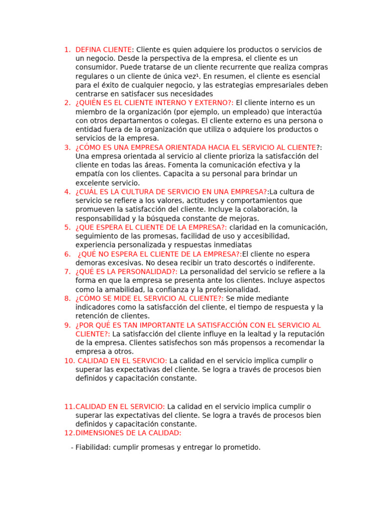 Documento de Culman | PDF | Cliente | La satisfacción del cliente