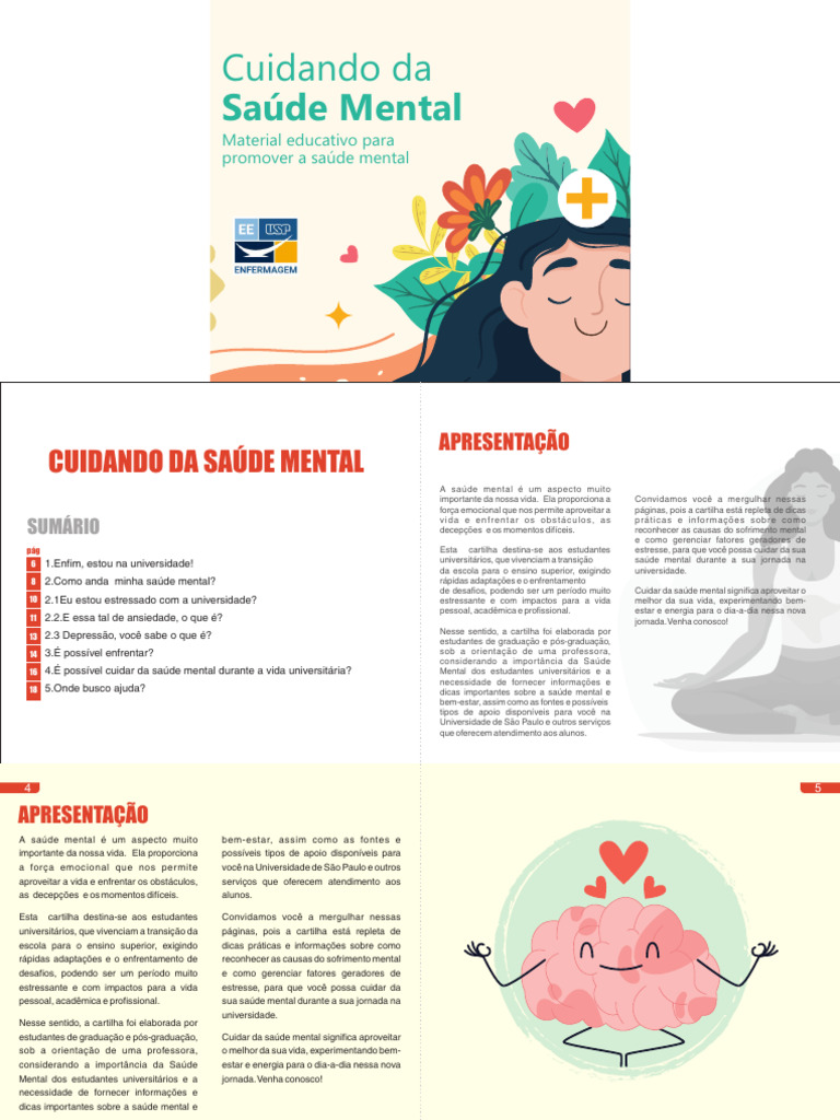 Cartilha Cuidando Saude Mental | PDF | Depressão | Saúde mental