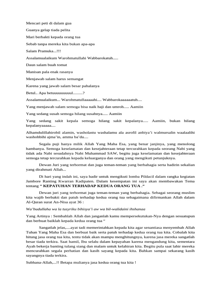 Pildacil Pramuka | PDF | Memasak, Makanan, & Anggur