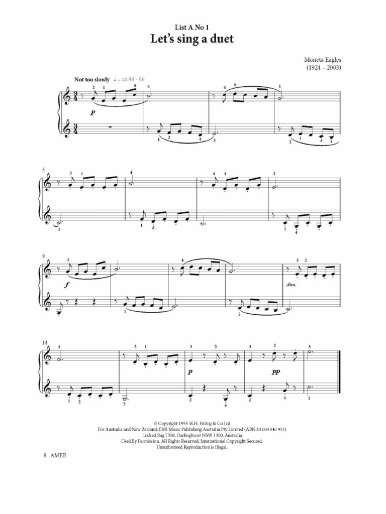 Lets Sing A Duet | PDF