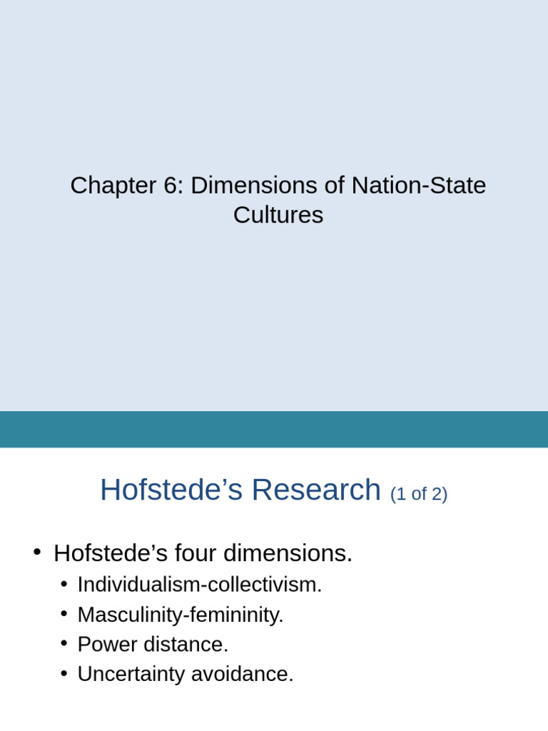 Hofstede's Cultural Dimensions Explained | PDF | Psychology | Social ...