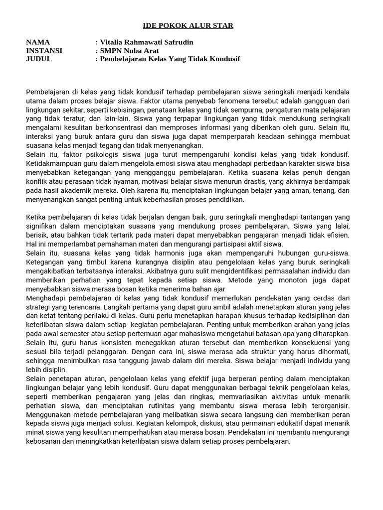 Salinan Dari NASKAH (Vitalia Rahmawati Safrudin) | PDF | Karier & Perkembangan