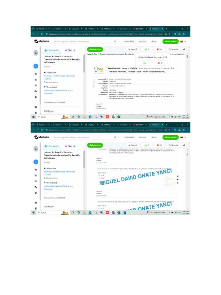 Examen de Estatica Final | PDF