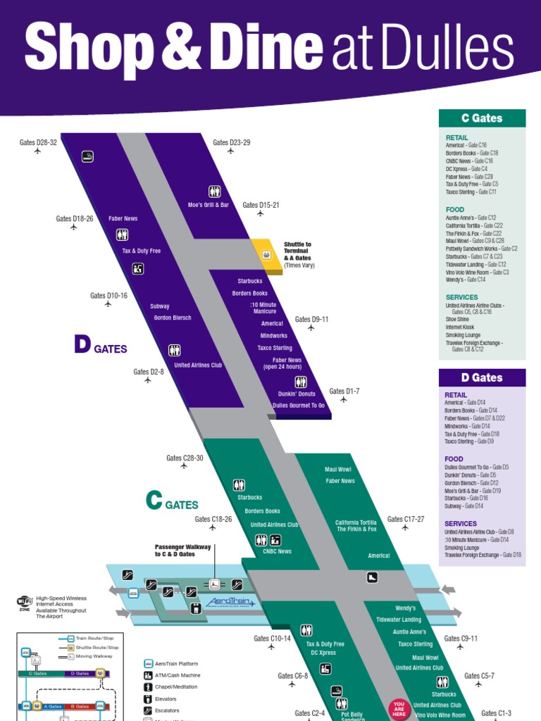 Dulles Airport Gates C & D Overview | PDF