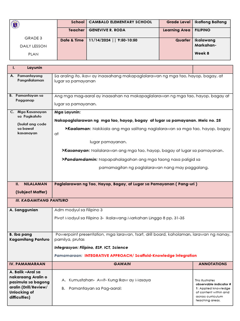 Cot-Filipino 3 q2 w8 | PDF