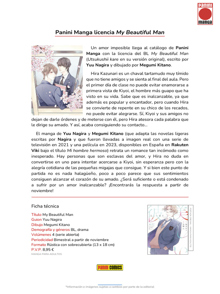 My Beautiful Man: Romance BL en Manga | PDF | Manga | Anime y manga
