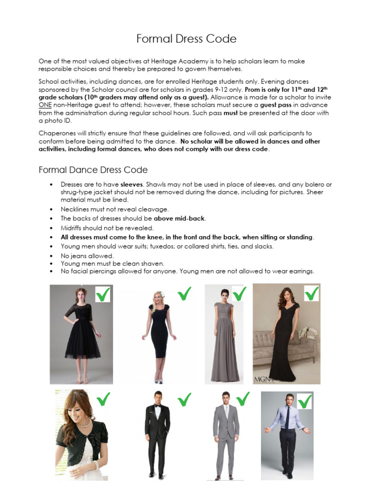 Formal Dress Code | PDF