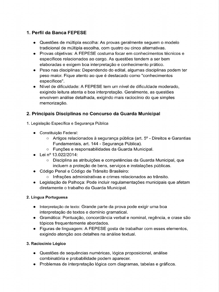 Banco de Questões Comentadas Padrao FEPESE Doc - Prot | PDF