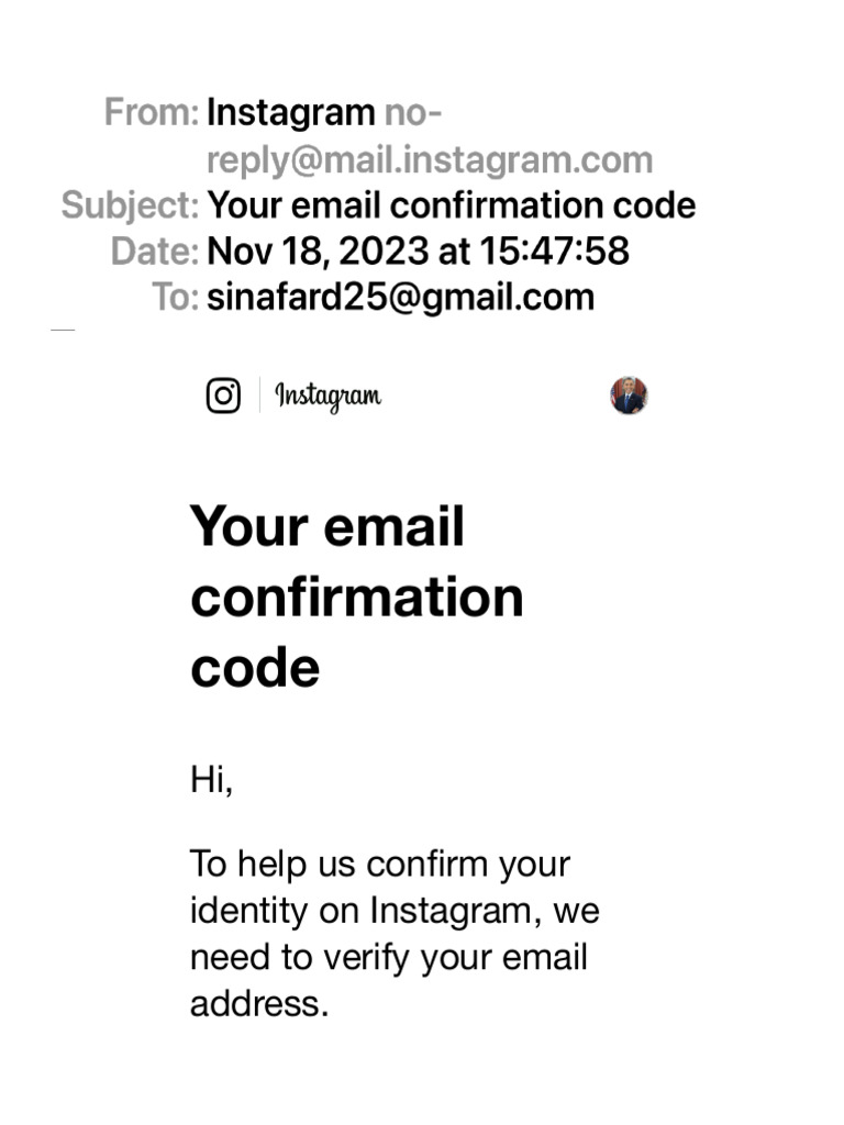 Your Email Confirmation Code | PDF