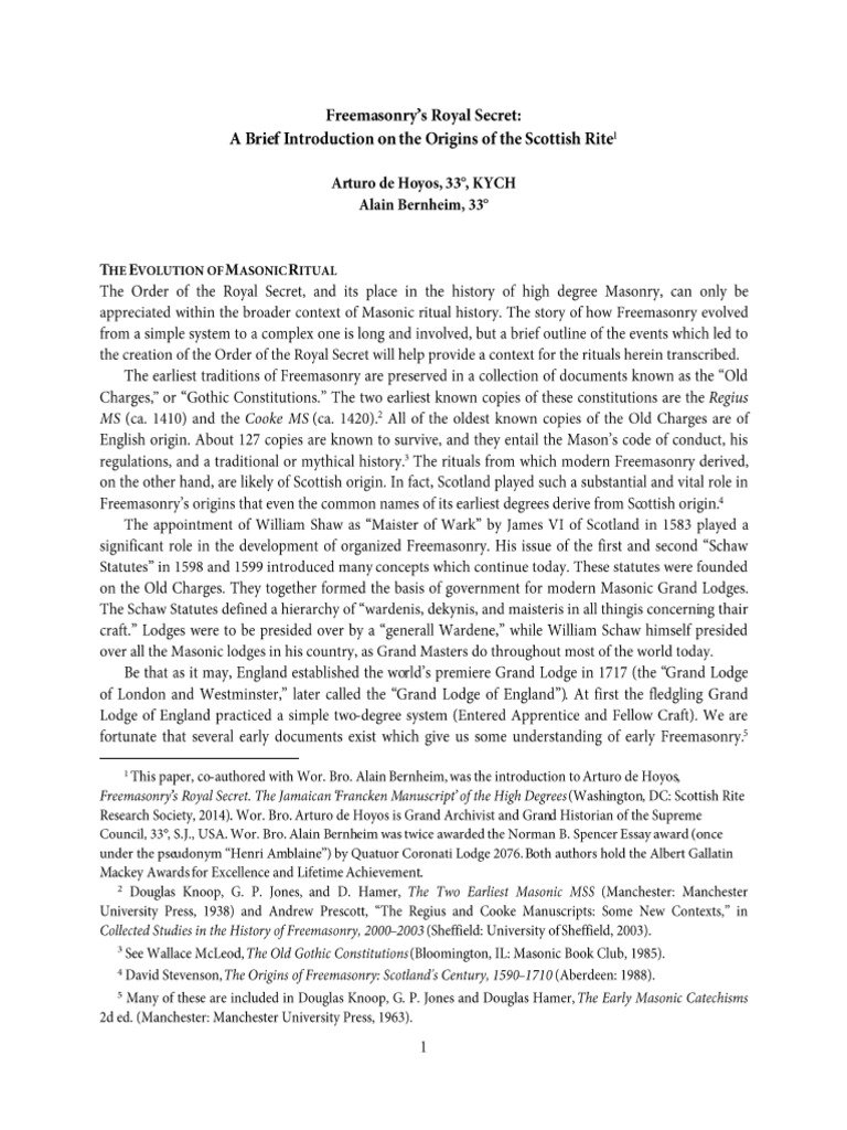 Freemasonrys Royal Secret Intro | PDF
