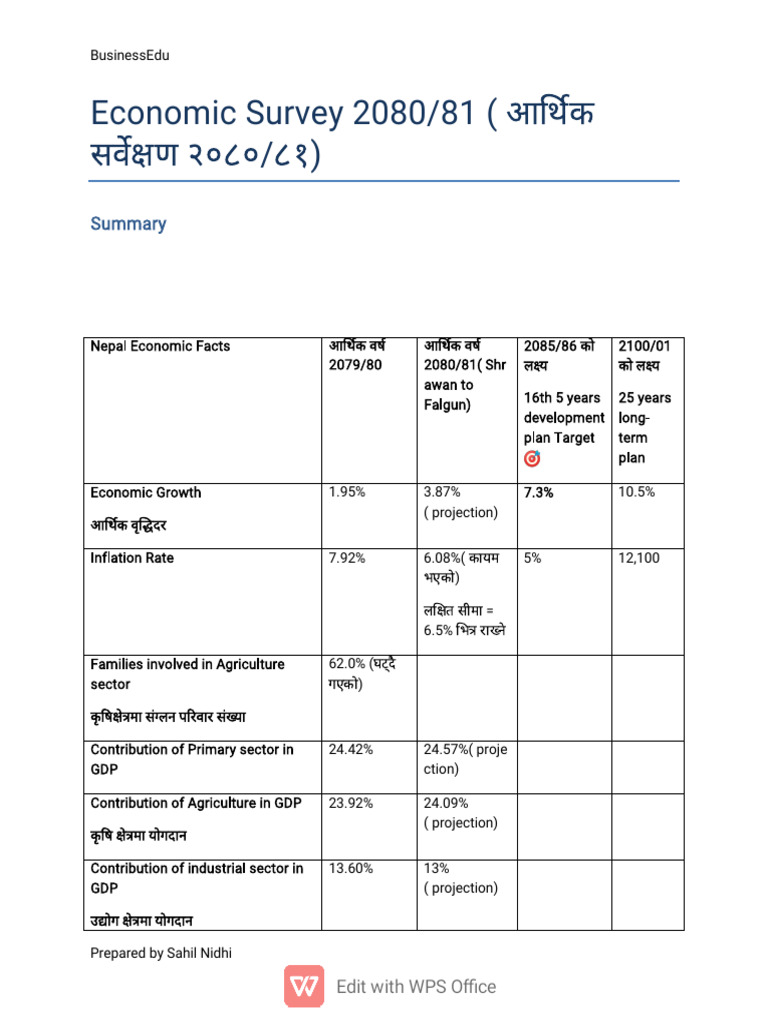 Economic Survey-WPS Office | PDF
