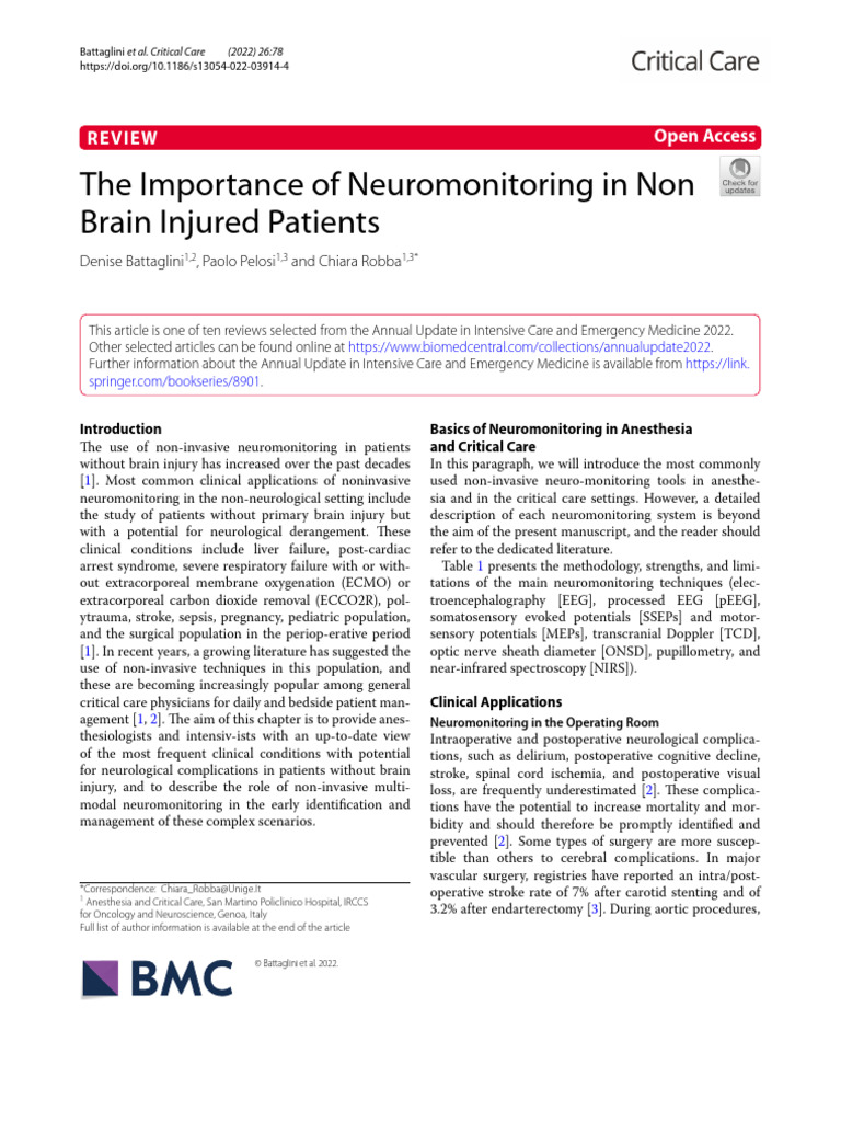 Importancia Del Neuromonitoreo | PDF | Electroencephalography | Neural Oscillation
