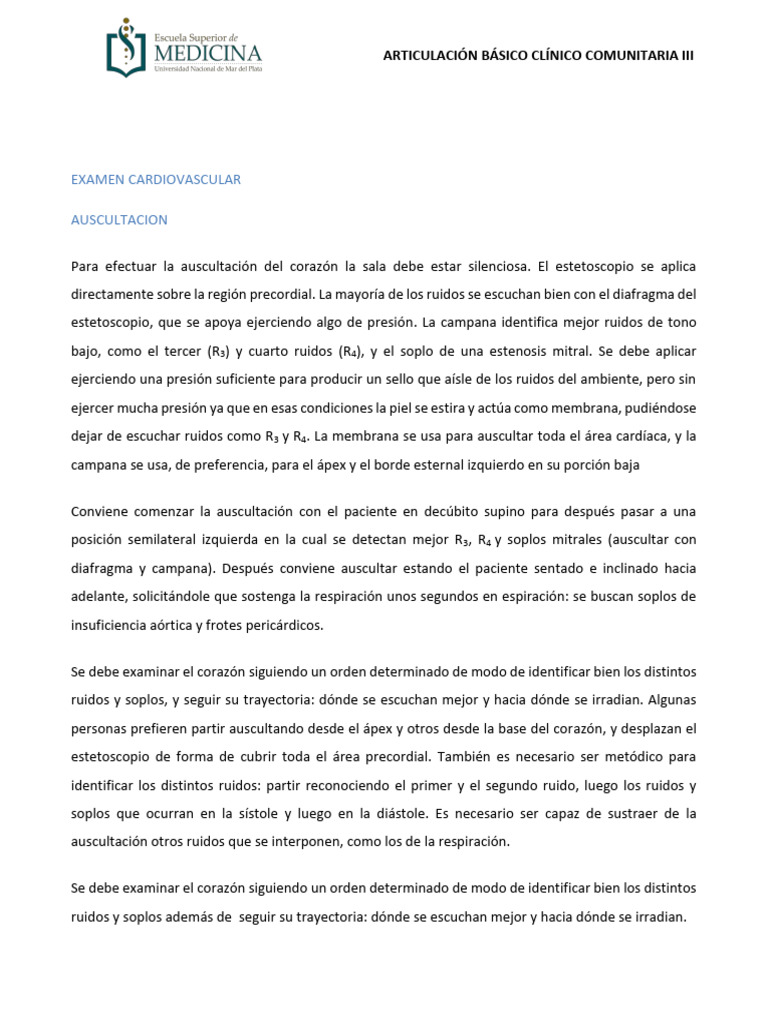 Lectura Complementaria - Examen Cardiovascular | PDF | Legumbres | Corazón