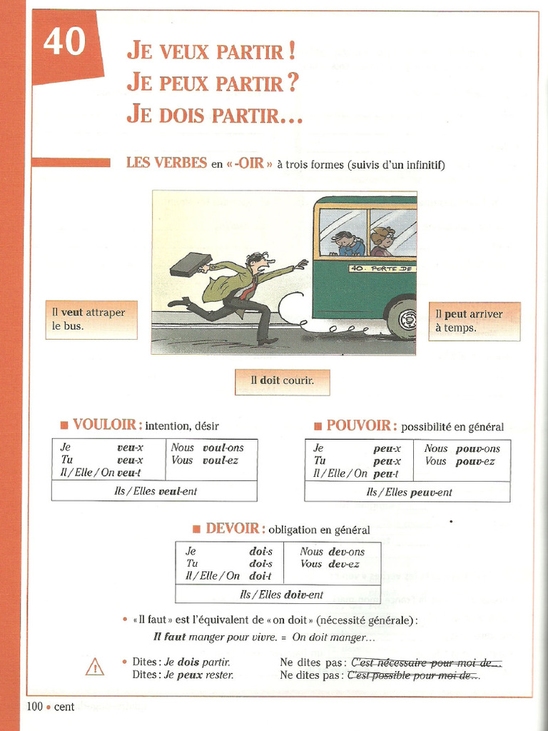 Les Verbes Du 3eme Groupe - Terminaison - Oir | PDF