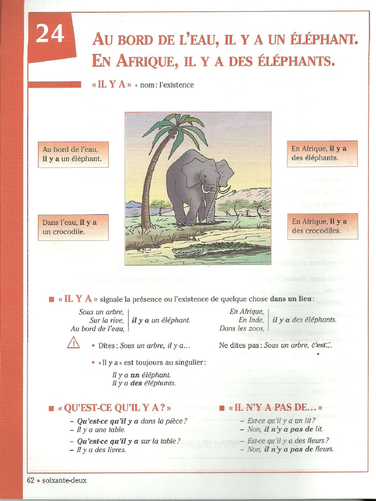 Il y A - Grammaire A1 | PDF