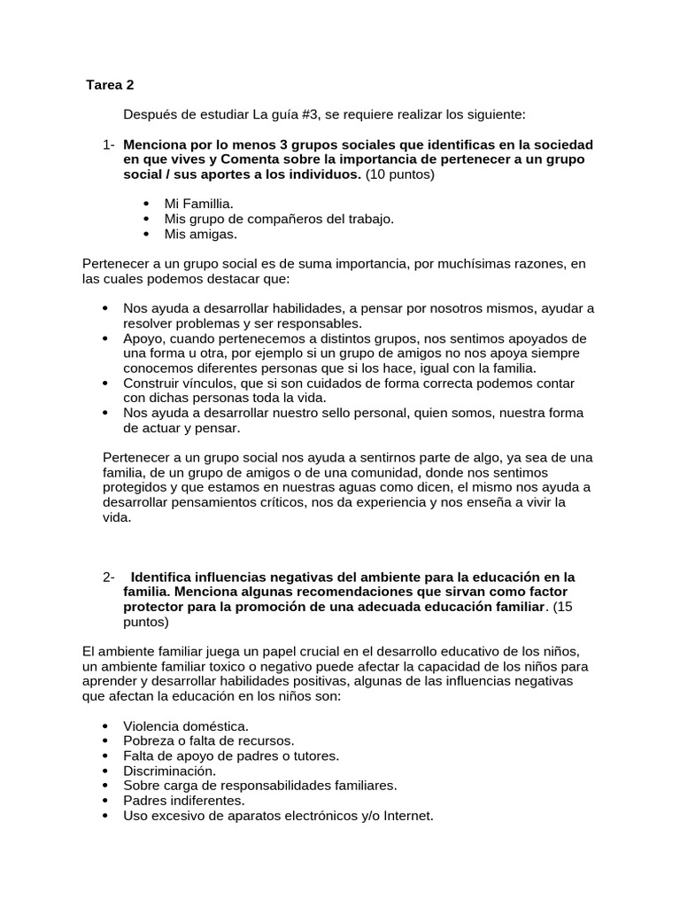 Tarea 2 Edit | PDF | Pensamiento | Grupo social Tarea 2 Edit | PDF | Pensamiento | Grupo social